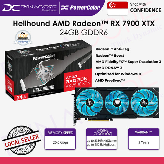 POWERCOLOR HELLHOUND AMD RADEON RX 7900XTX 24GB-L/OC TRIPLE FAN GDDR6 ...