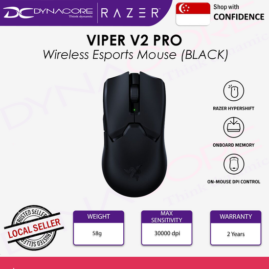 Razer Viper V2 Pro Hyperspeed Wireless Gaming Mouse - Black - 88864193 ...