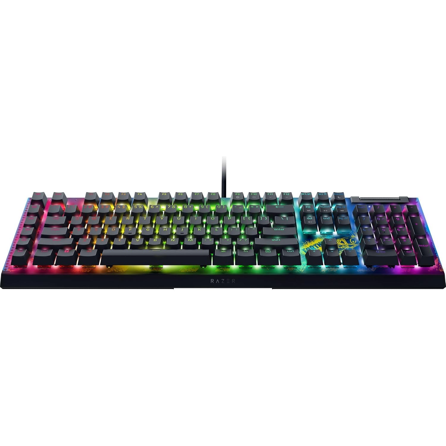 Razer BlackWidow V4 X Mechanical Gaming Keyboard Yellow Switches Fortn ...