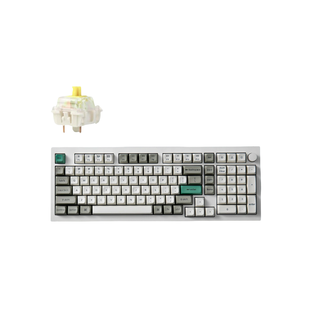 Keychron Q5 Max QMK/VIA Wireless Custom Mechanical Keyboard - Shell Wh ...